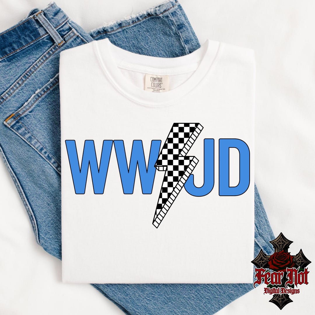 WWJD Lightning Bolt PNG, Christian Design (digital File) - Etsy