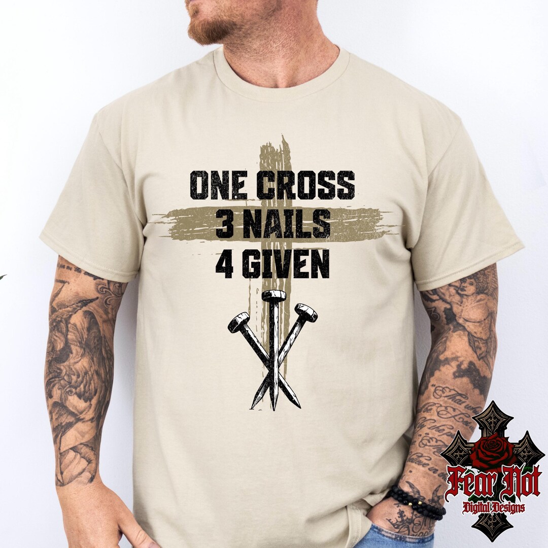 Ein Kreuz, drei Nägel PNG, christliches Osterdesign (digitaler Download ...