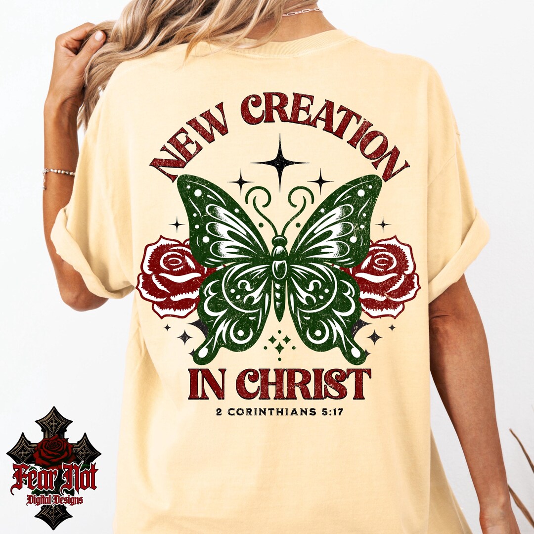 Christian Butterfly PNG, New Creation Design (digital Download) - Etsy