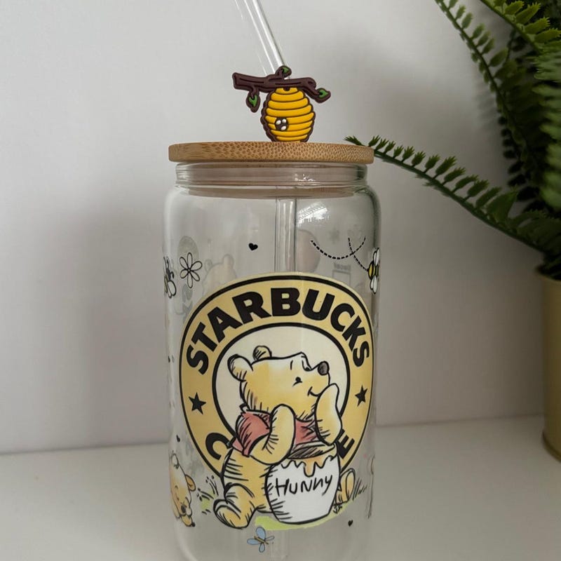 Iced Coffee Glasses Bear - Etsy UK