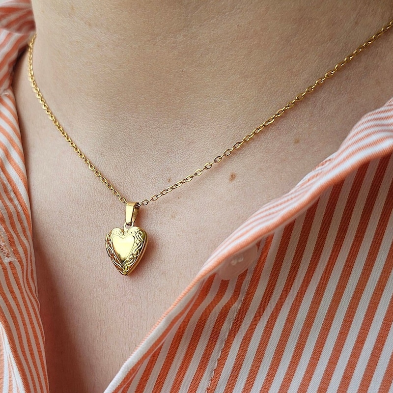 Locket Gold Plated Chain - Etsy