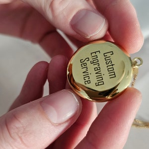 Gold Locket Necklace, Photo Locket, Custom Locket, Gold Necklace ...