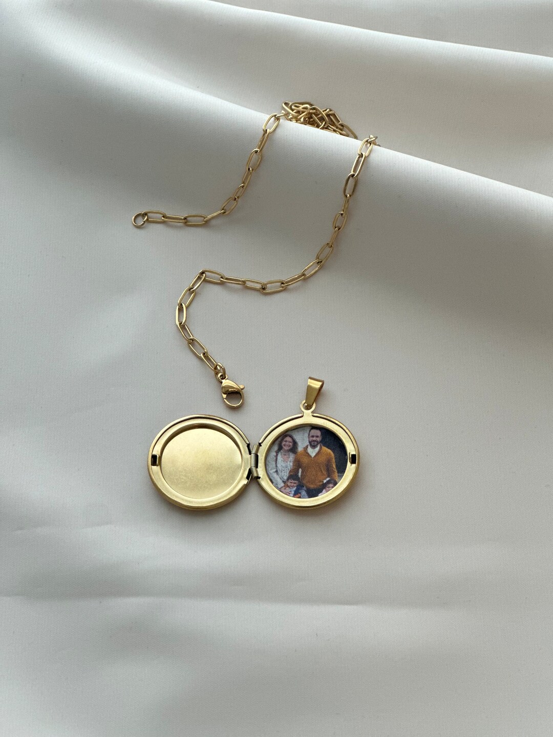 Gold Locket Necklace, Photo Locket, Custom Locket, Gold Necklace ...