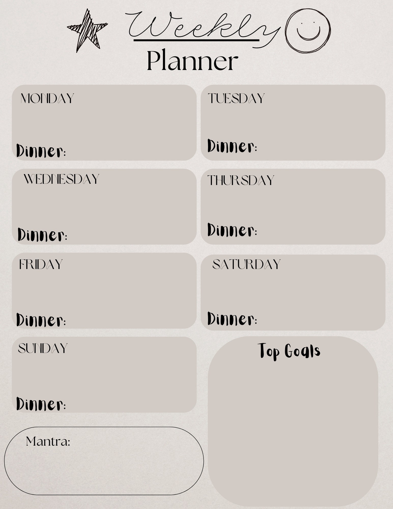 2024 Cute Daily and Weekly Planner - Etsy