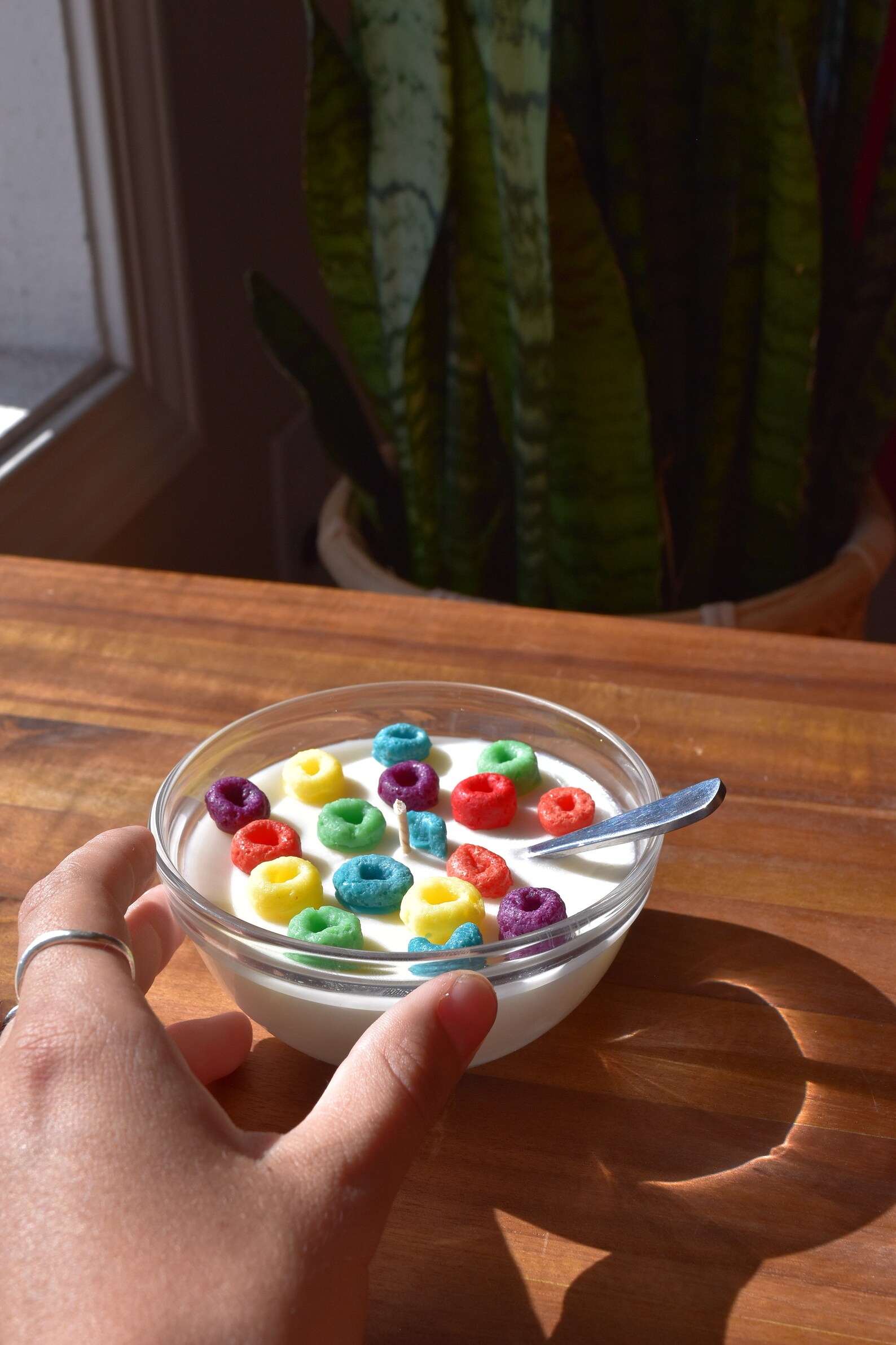 Fruit Loops Glitter Cereal Bowl Candle Soy Candle Decor Cereal Bowl ...