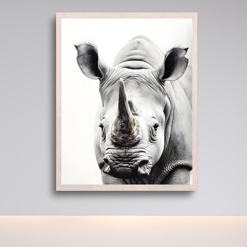 Rhino Wall Art - Etsy