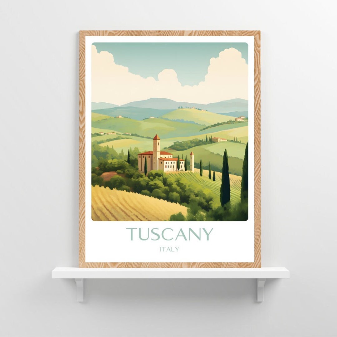 Digital Download Tuscany, Travel Poster, Wall Art, Wall Decor, Download ...