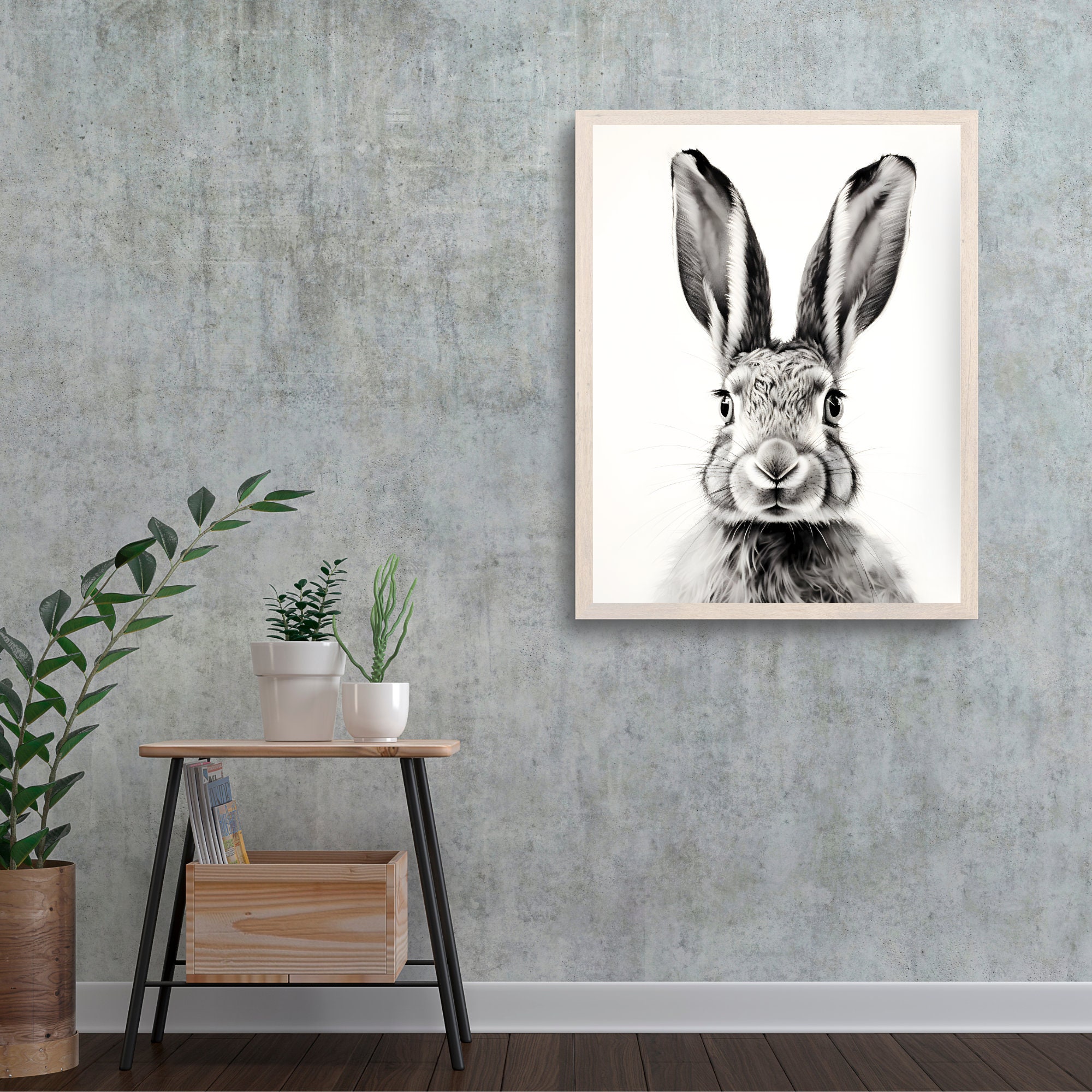 Digital Download Hare, Wall Art, Wall Decor, Download Print, Printable ...
