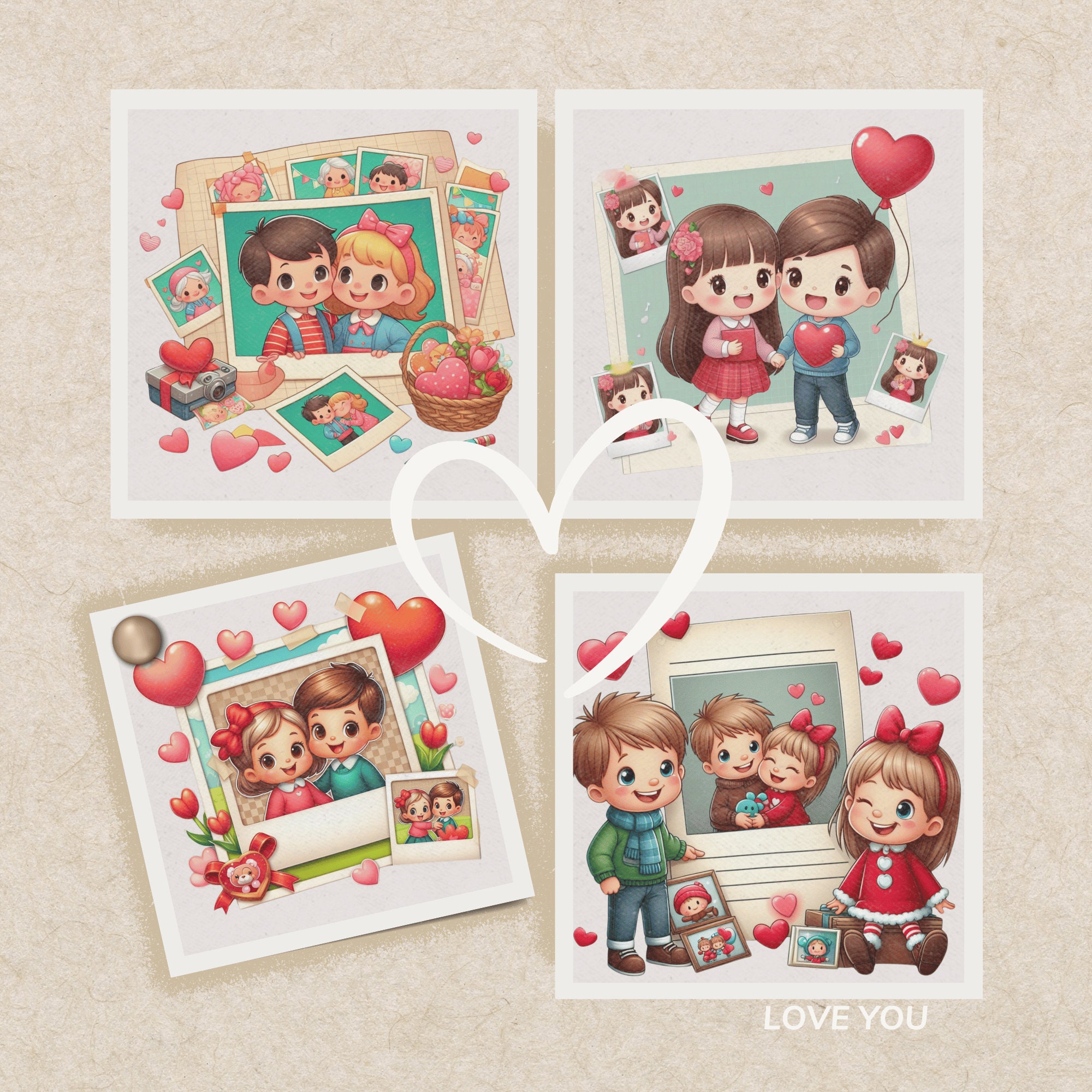 20 Cute Valentine's Day Clipart, Valentine's Day PNG Images, Children ...