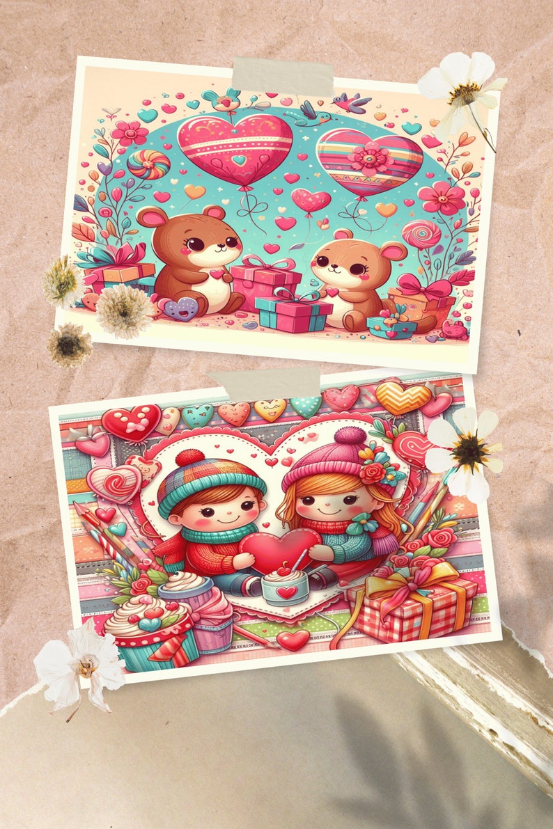 Love Postcards, Printable Romantic Postcard Digital Download ...