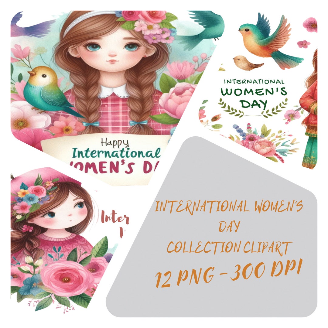 12 Cute International Women's Day Clipart, International Women's Day ...