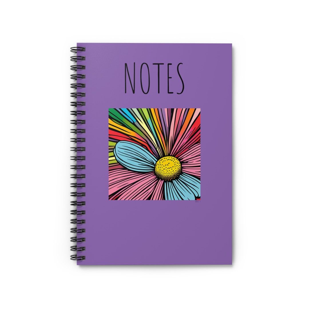 Whit's Original Artwork Purple Daisy Notebook - Etsy