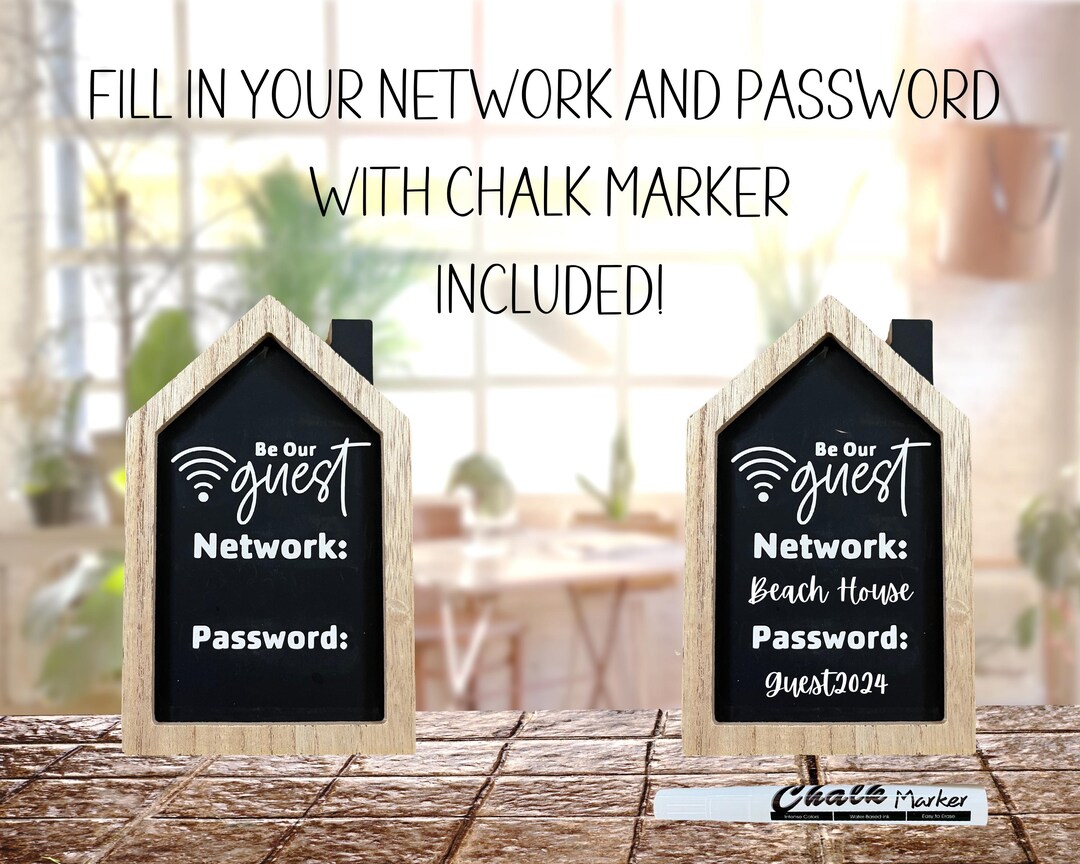 WIFI Password Sign & Chalkboard Paint Marker. Personalized Wifi Sign ...