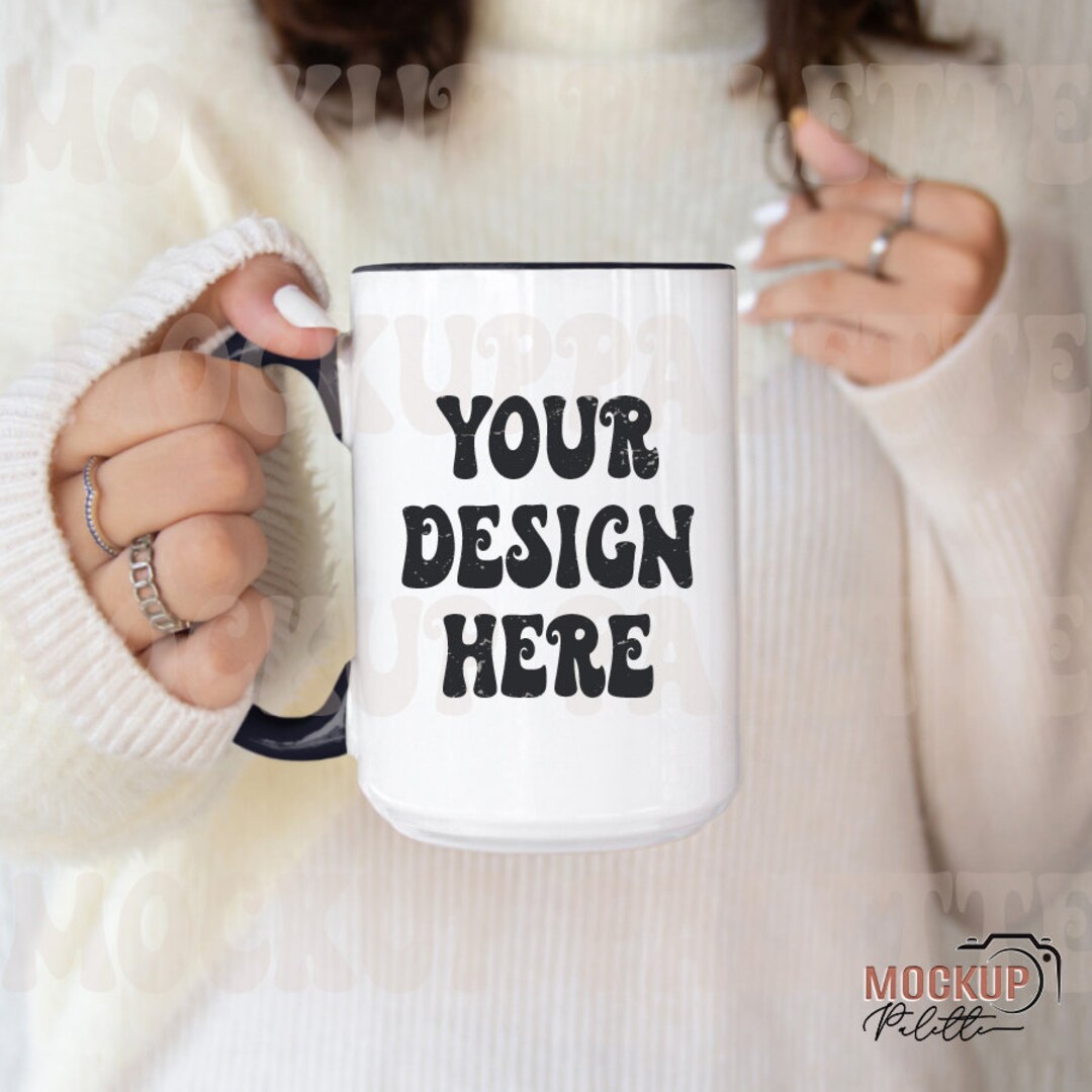 Black Handle Mug Mockup, Coffee Mug Mock Up, Boho Mug Mockups, Modern ...