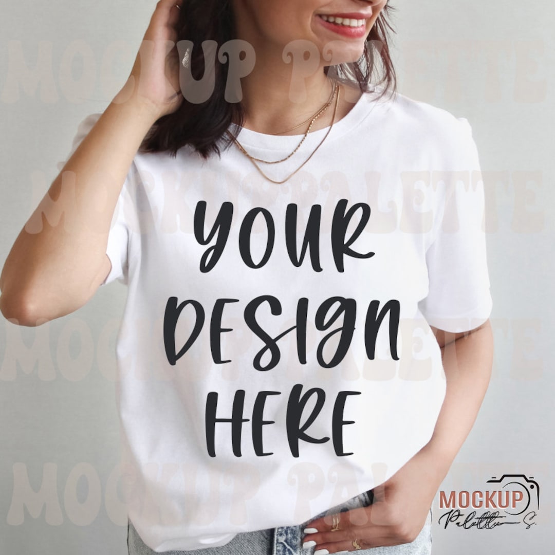 White Shirt Mockup Photo, Model Mock Ups Instant Download, Mock-up T ...