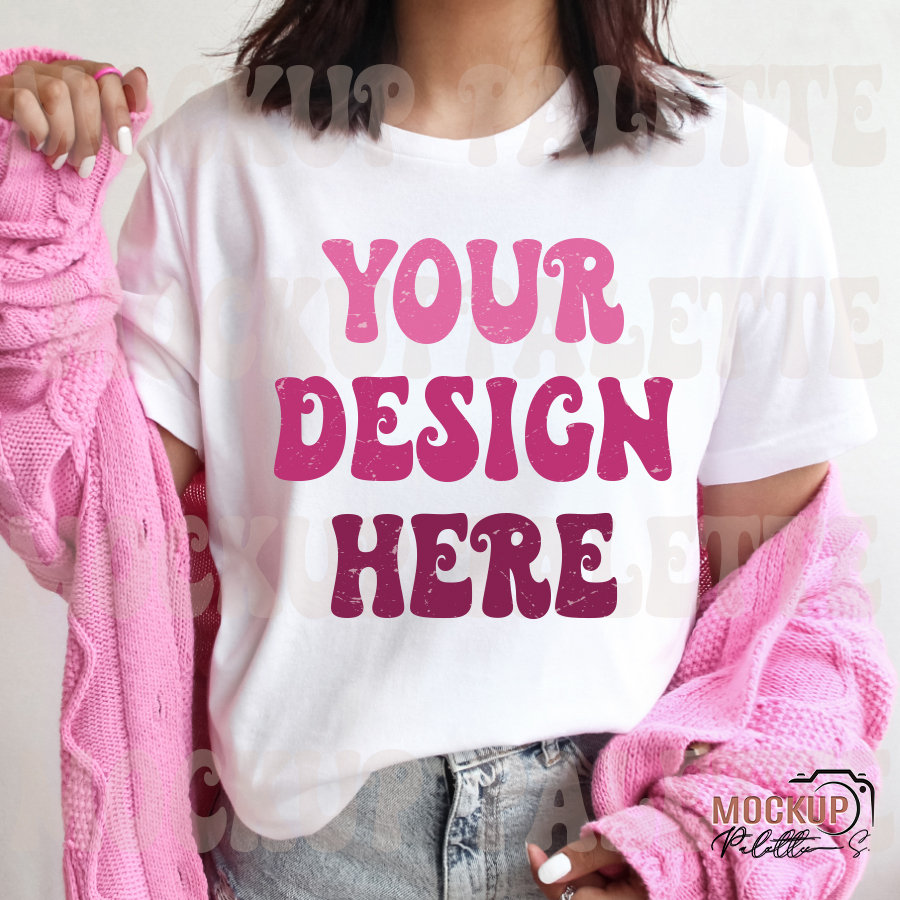 White Shirt Mockup Photo Model Mock Ups Instant Download - Etsy
