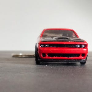 Dodge Challenger SRT Hellcat Keychain Red 1/64 Scale - Etsy