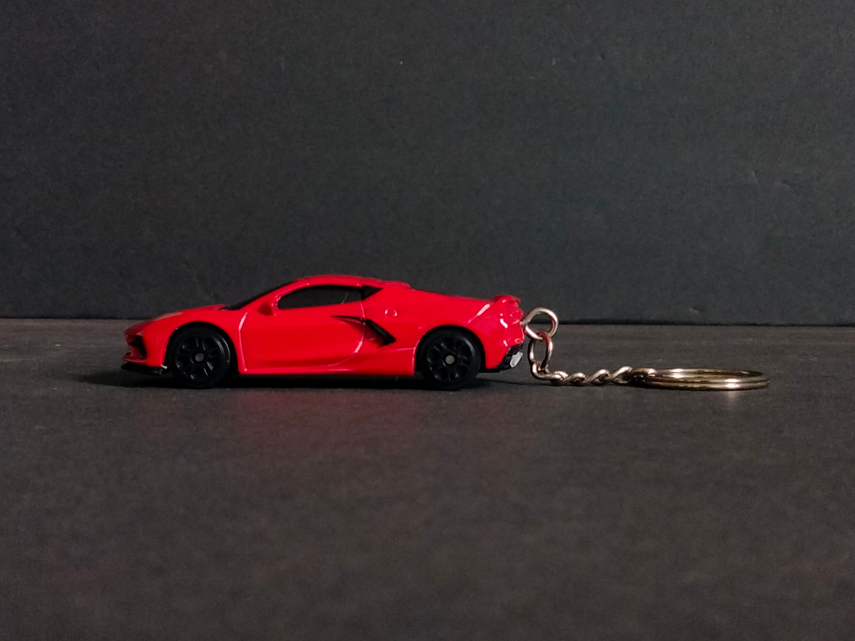 Chevrolet Corvette C8 Stingray Die Cast Keychain Red 1/64 Scale - Etsy