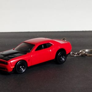 Dodge Challenger SRT Hellcat Keychain Red 1/64 Scale - Etsy