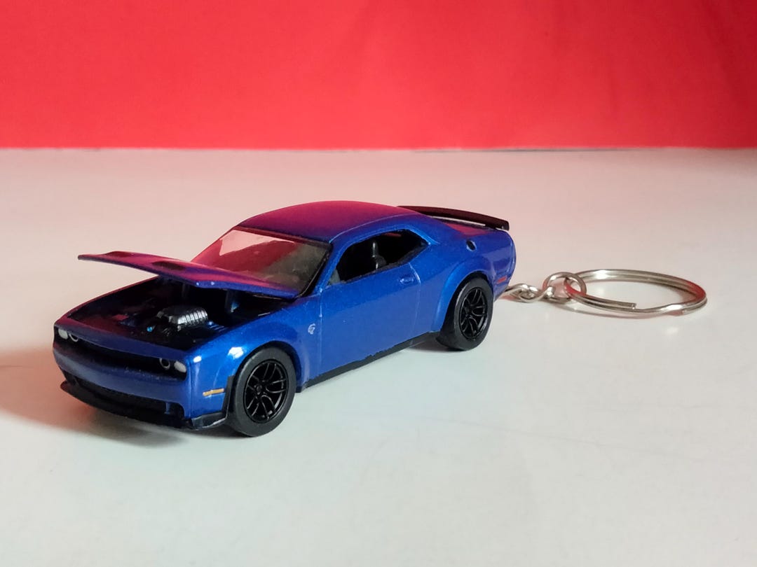 Dodge Challenger SRT Hellcat Widebody Keychain Indigo Blue 1/64 Scale ...
