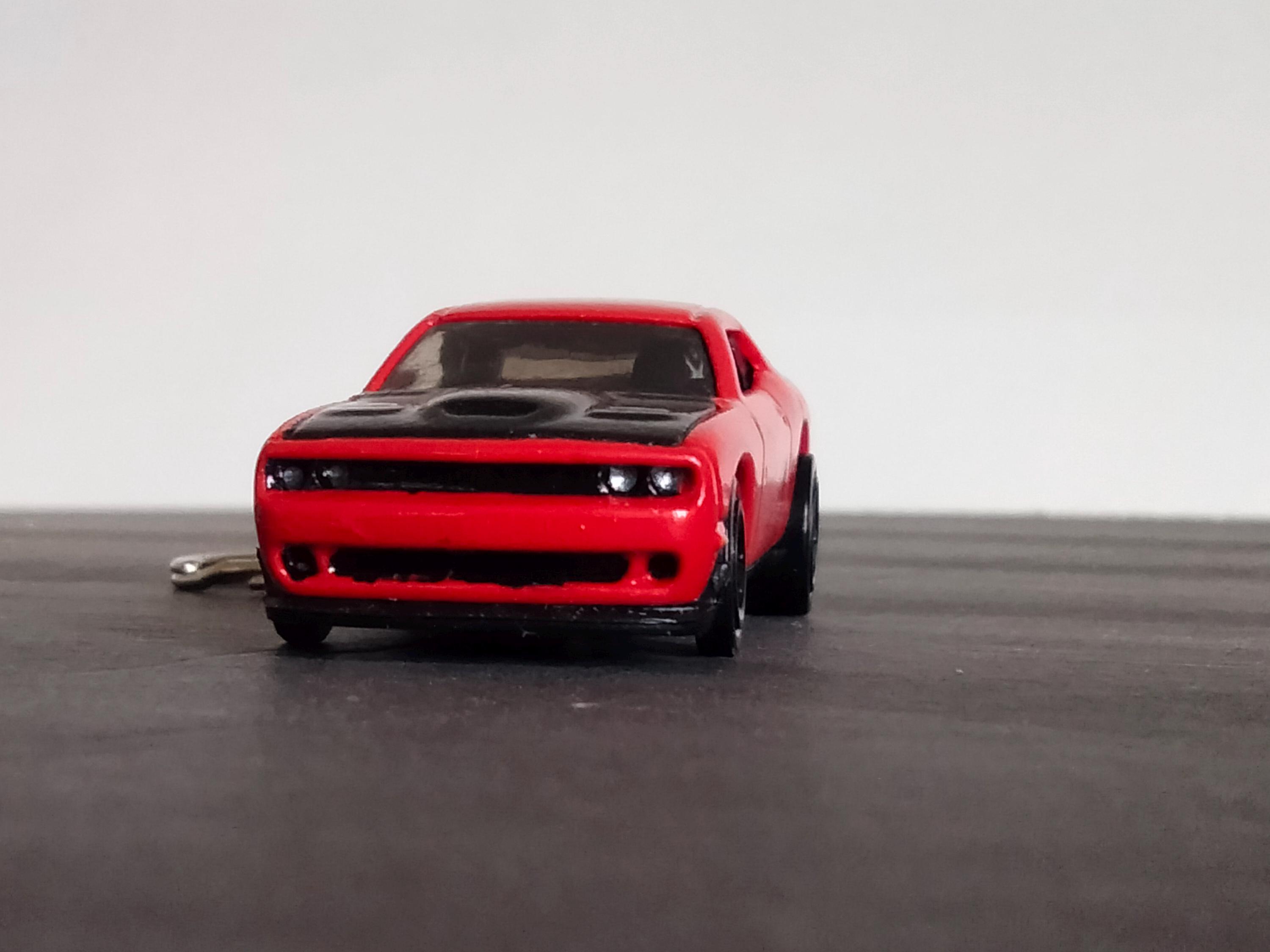 Dodge Challenger SRT Hellcat Keychain Red 1/64 Scale - Etsy