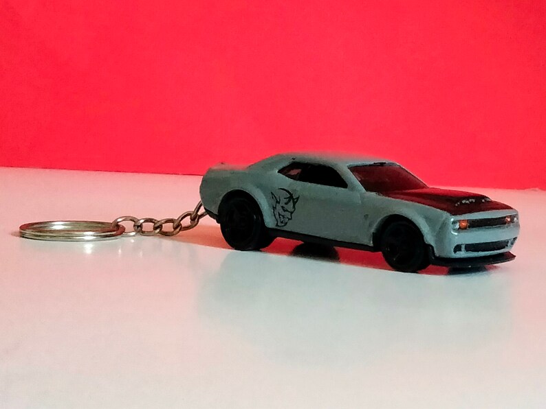 Dodge Challenger SRT Demon 2018 Keychain Destroyer Gray 1/64 Scale - Etsy