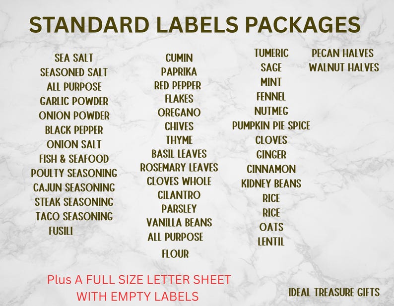 Editable Pantry Label, Modern Spice Labels, Canva Template for Jars ...