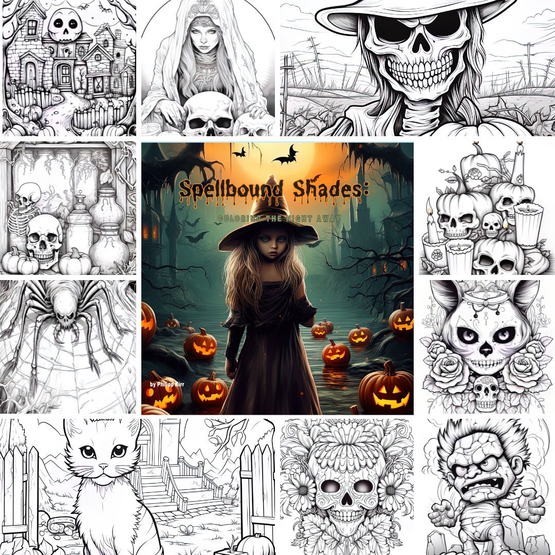 Spellbound Shades: Coloring the Night Away Ausmalbilder für Erwachsene ...
