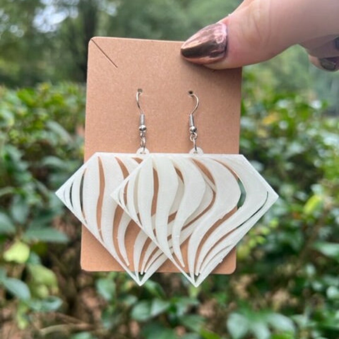 Super Future Inspired 3D Printed Earrings - Etsy