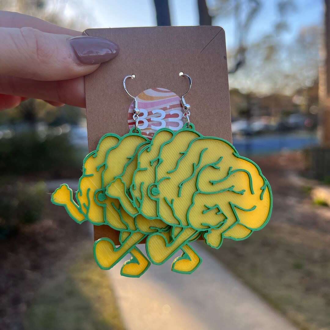 Mickman Inspired 3D Printed Earrings - Etsy