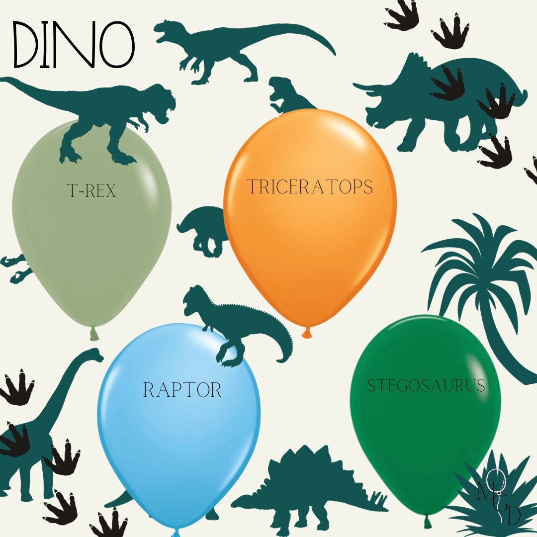 Dinosaur Party Balloons/ Three-rex Balloons/ Dinosaur Balloon Kit ...