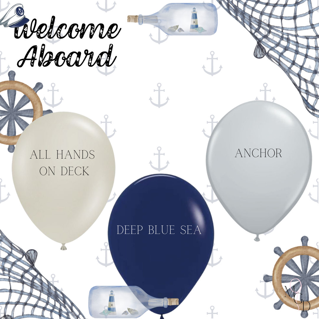 Nautical Balloon Garland Kit/ Sailor Balloon Kit/ Lighthouse Balloon ...