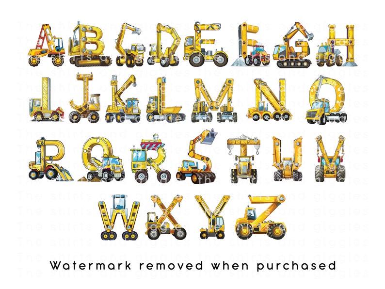 Truck Alphabet and Numbers, Toddler Birthday, Boy or Girl Party,kids ...