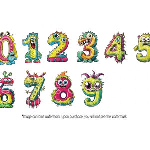 Monster Letters and Numbers, Cute Silly Halloween Font, SVG, PNG ...
