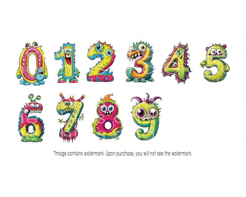 Monster Letters and Numbers, Cute Silly Halloween Font, SVG, PNG ...