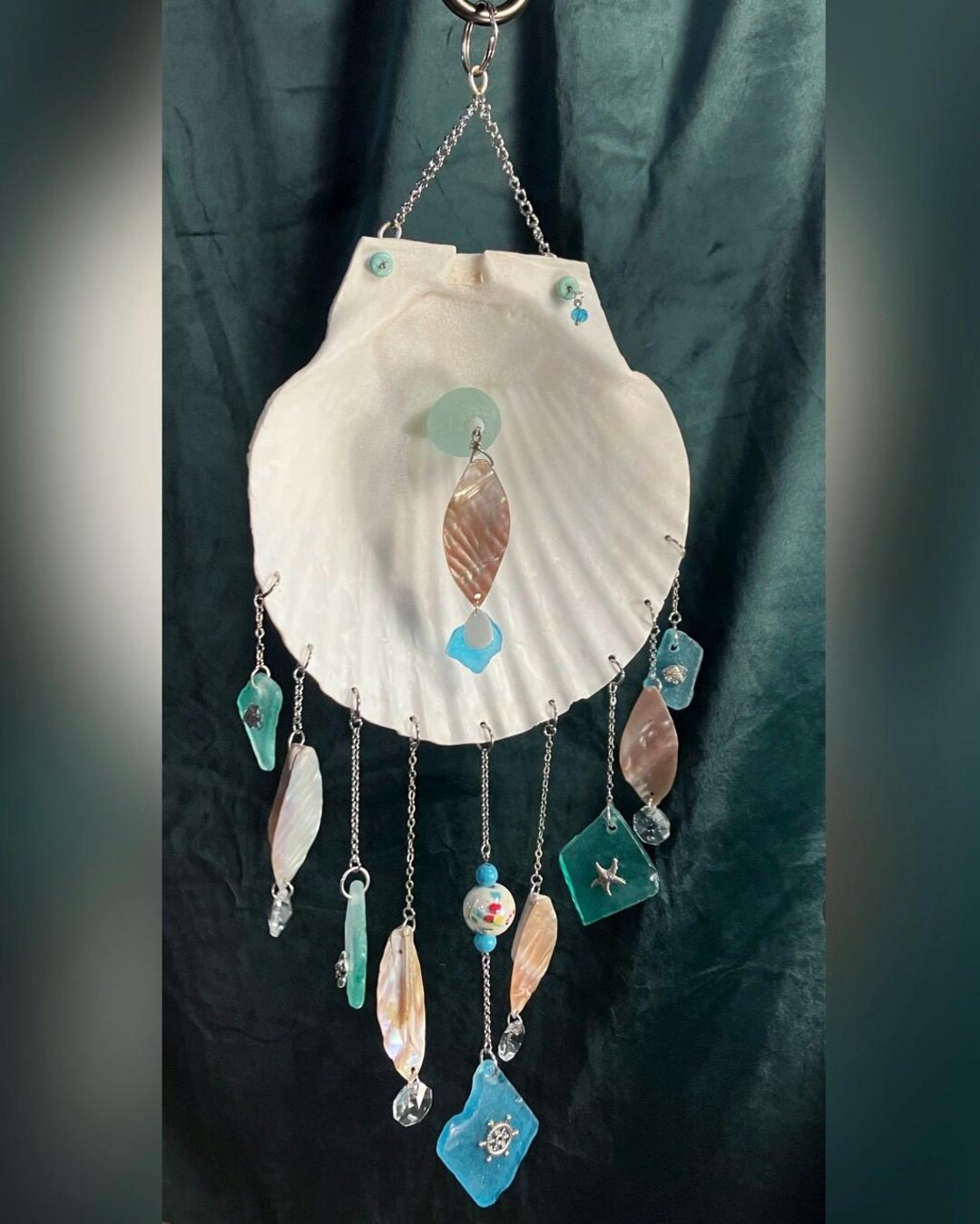 Seashell and Seaglass Suncatcher Mermaid Beach Decor - Etsy
