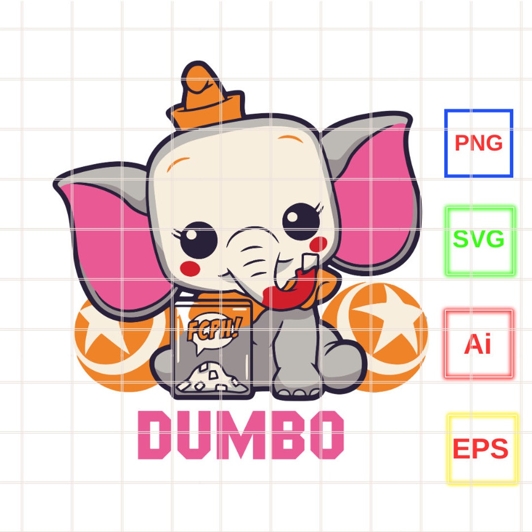 Dumbo Layered SVG, Vector, Cut Files for Cricut and Silhouette, Ready ...