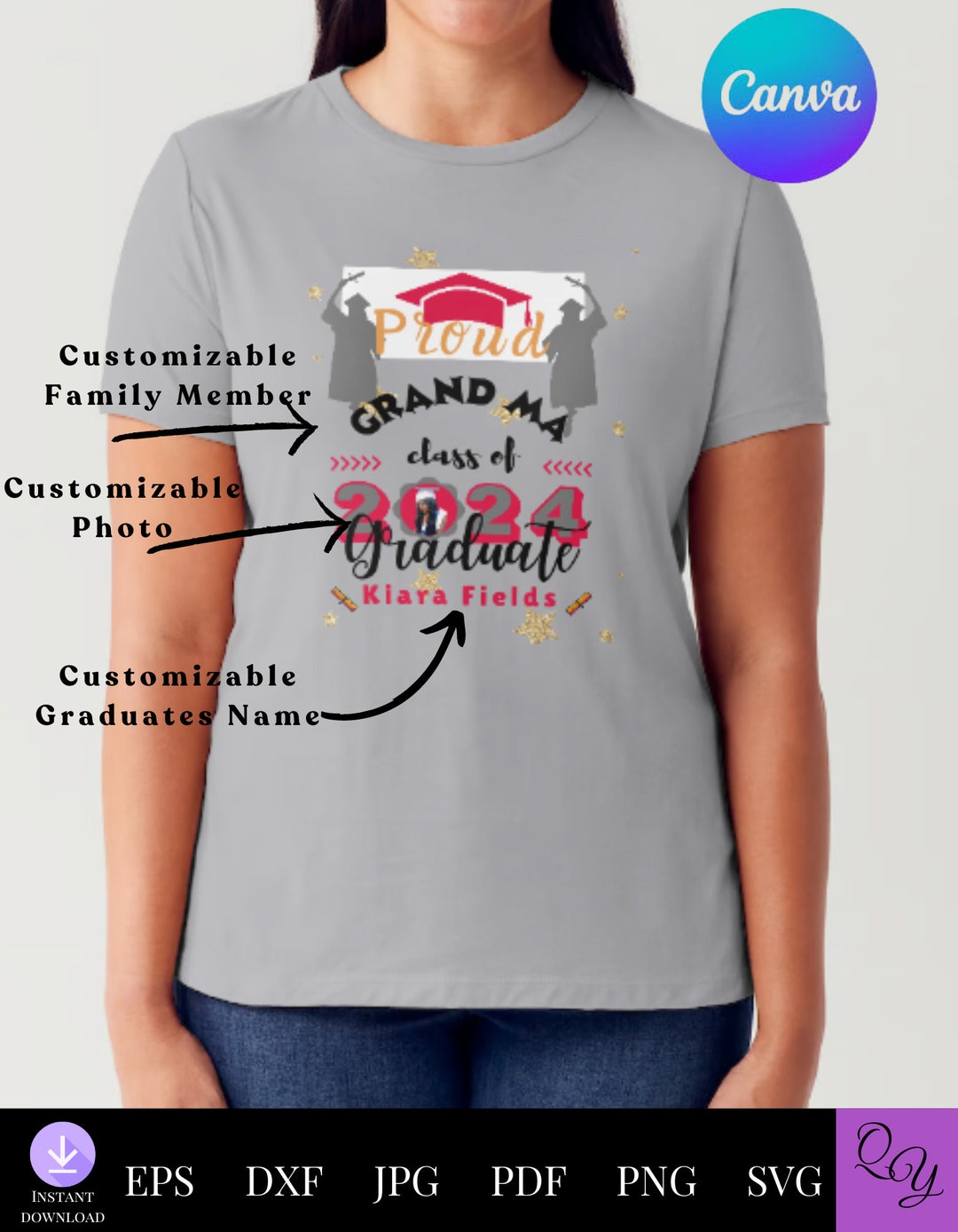 Customize Your 2024 Graduate SVG With Canva's Templates. Enhance Your ...