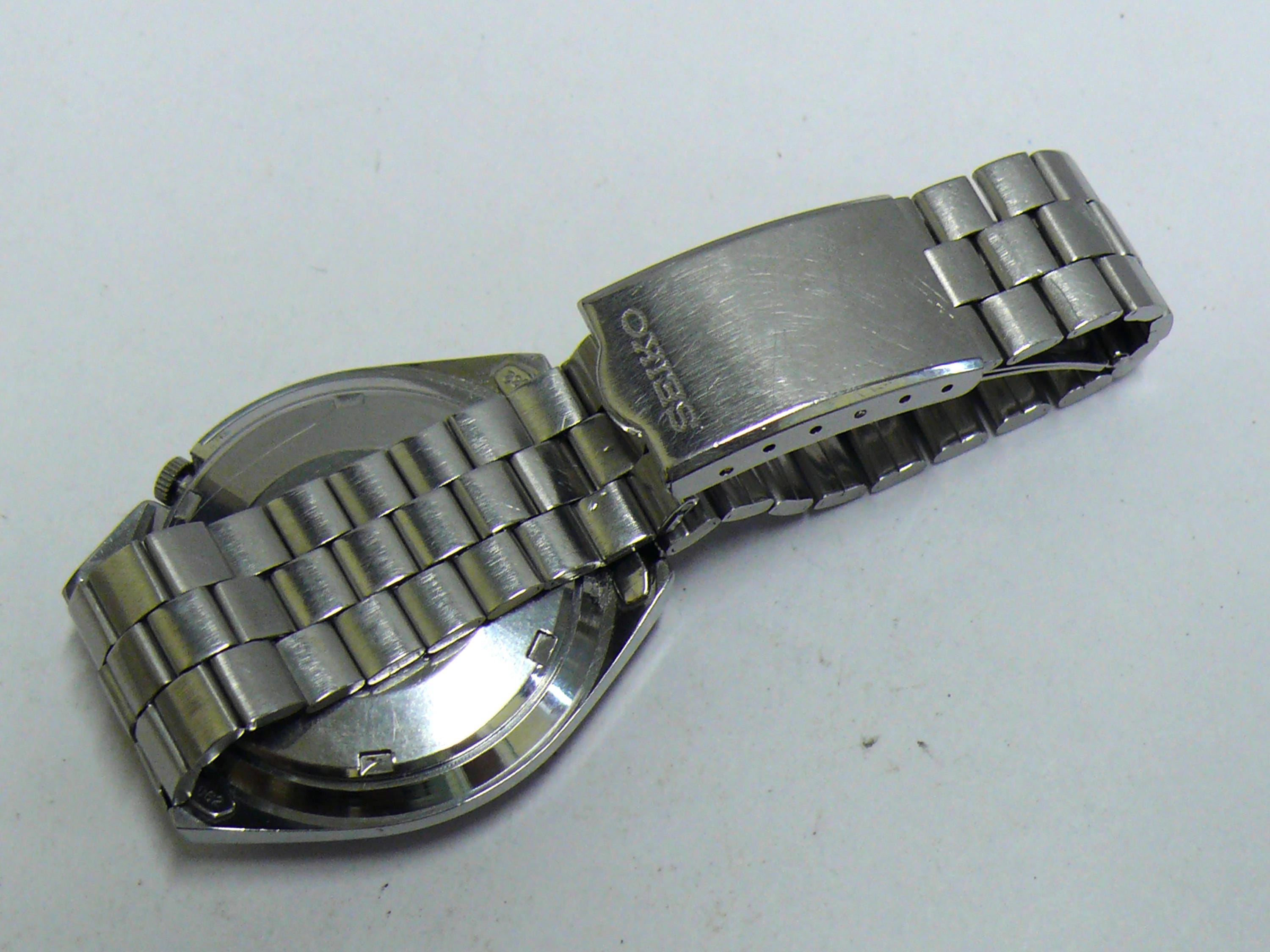 Vintage Seiko Automatic 6109-8019 P Black Dial Men's Wristwatch, 17 Jew ...