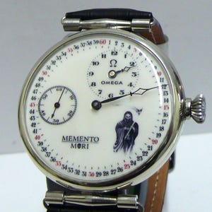 Stunning Swiss Omega REGULATEUR Memento Mori Gents Oversized Wristwatch ...