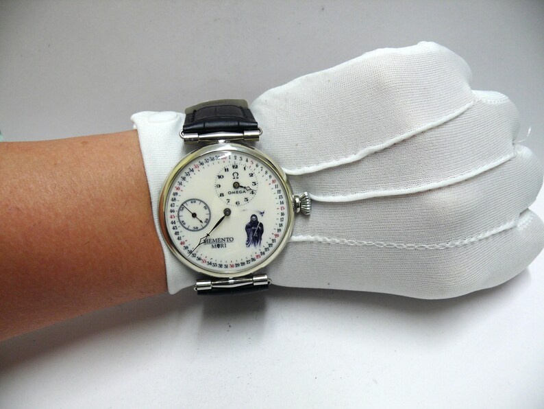 Stunning Swiss Omega REGULATEUR Memento Mori Gents Oversized Wristwatch ...