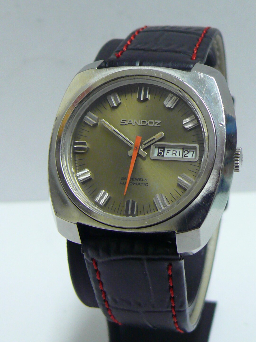 SANDOZ Autowind Men's Vintage Wristwatch Automatic, 25 Jewels Day/date - Etsy