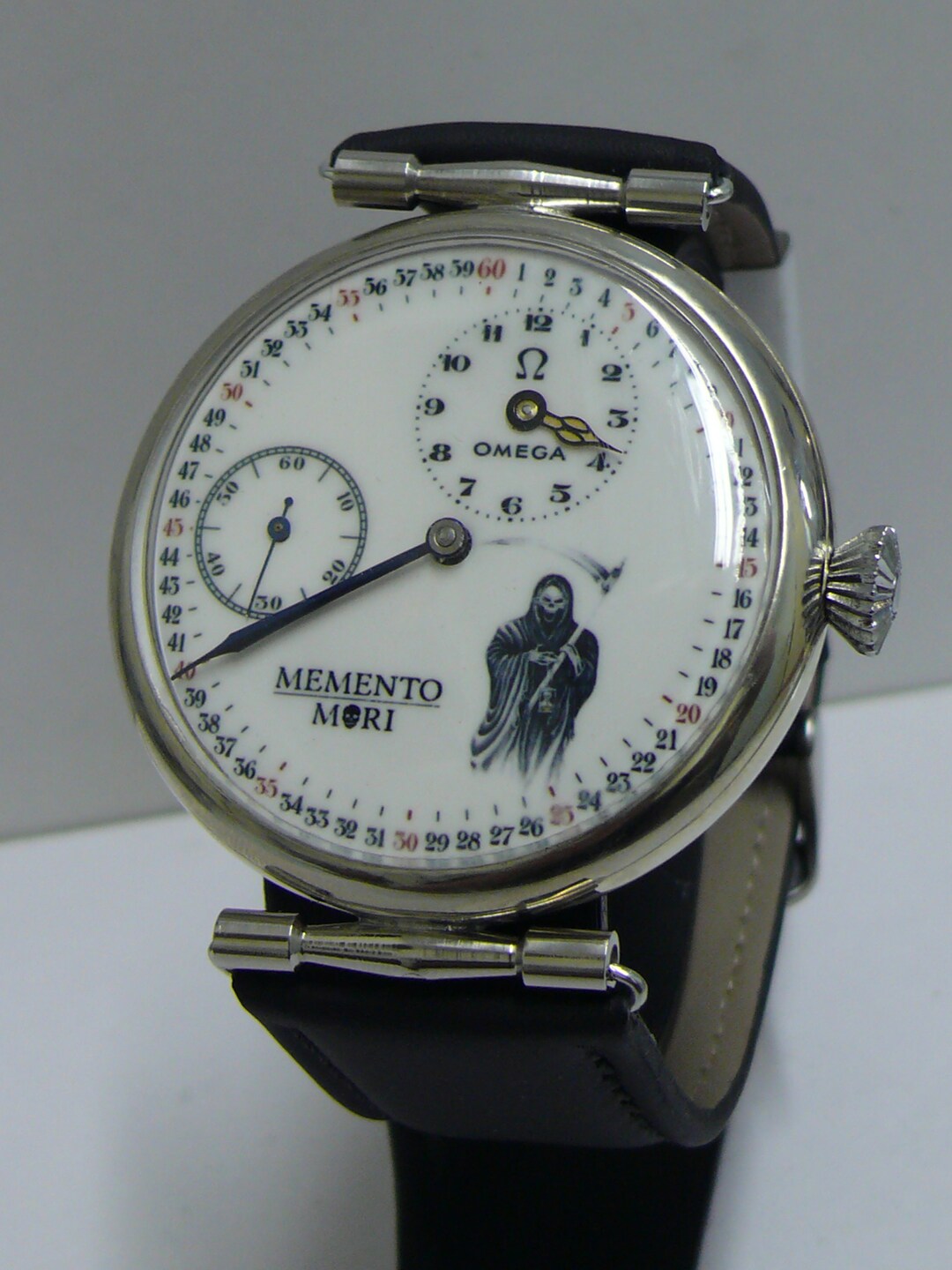 Stunning Swiss Omega REGULATEUR Memento Mori Gents Oversized Wristwatch ...