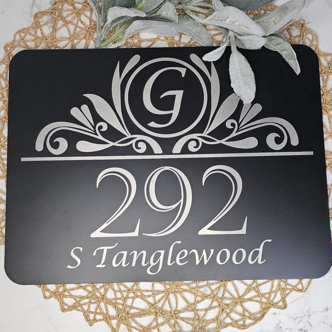 Personalized Metal House Number Sign, Weatherproof Address Plaque - Etsy