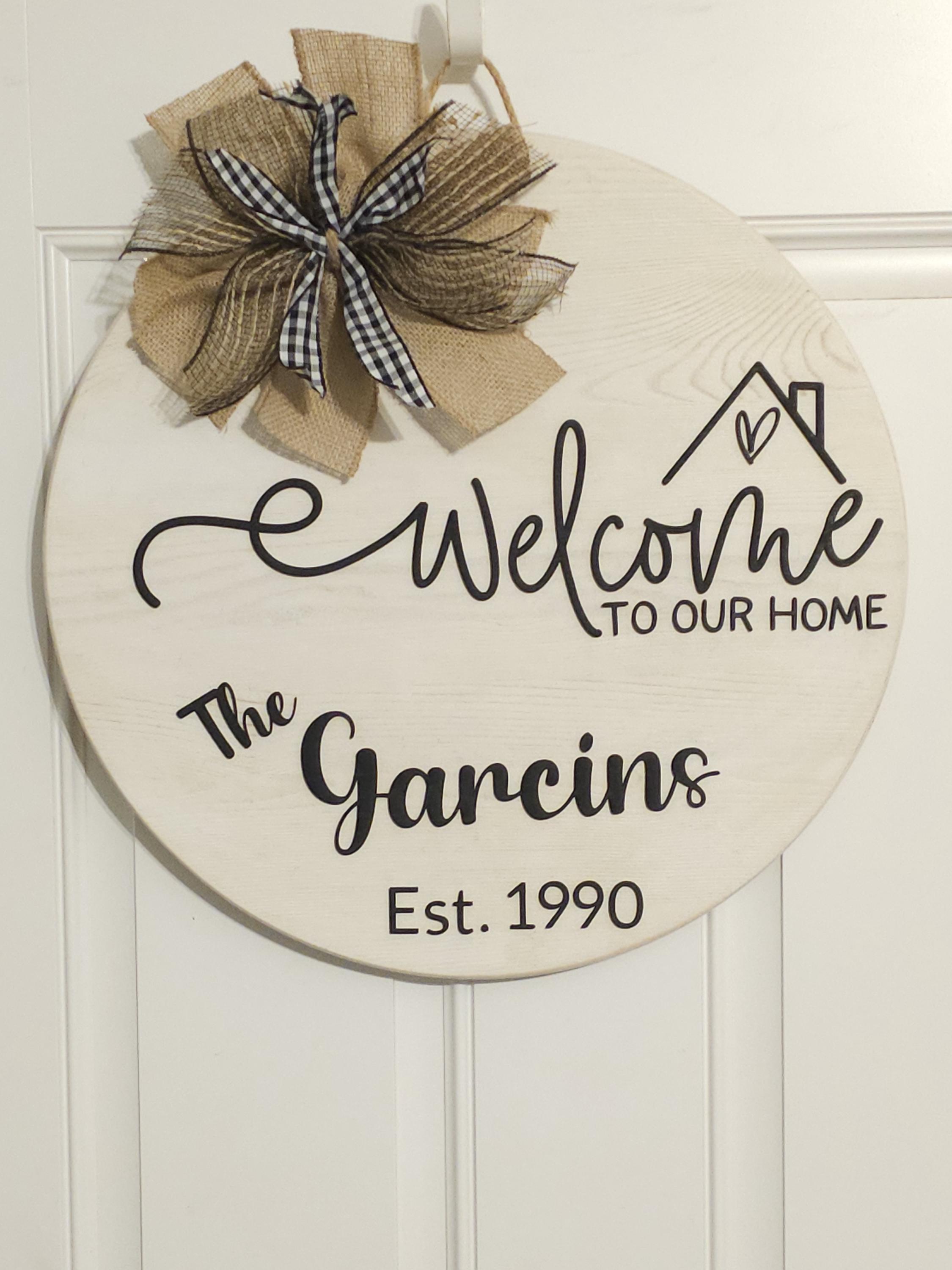 Personalized Welcome Door Hanger, Custom Realtor Gift - Etsy
