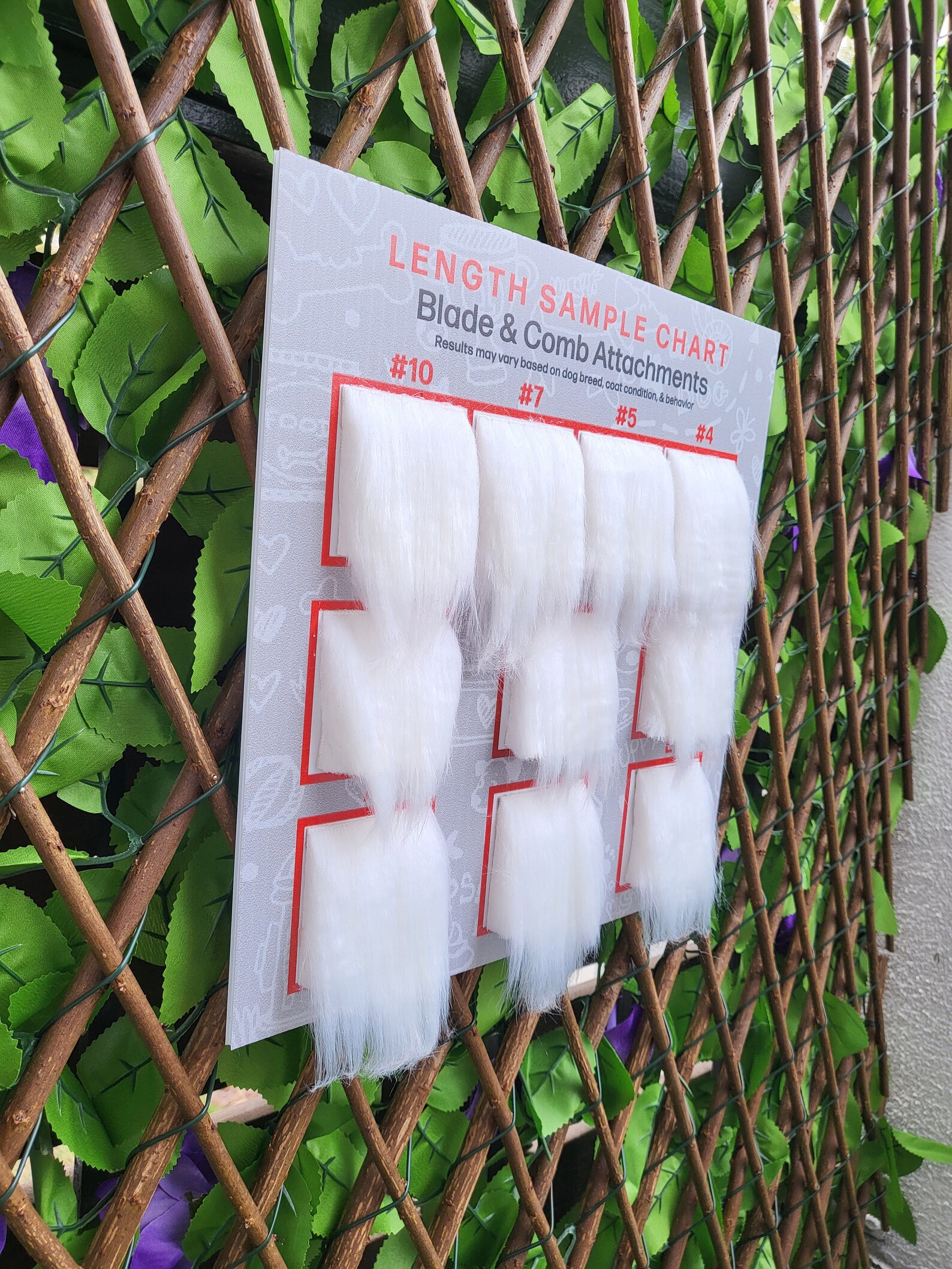 Pet Grooming SHAVE YOUR OWN Fur Length Sample Chart Blade Shave and ...