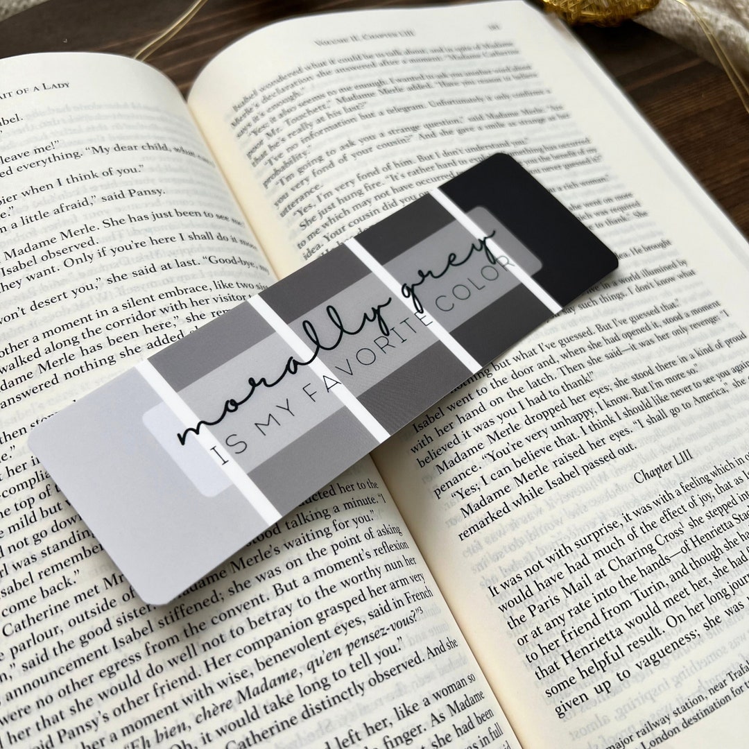 Morally Grey Aesthetic Bookmark | Cute Bookmark, Bookish Gifts for Book ...