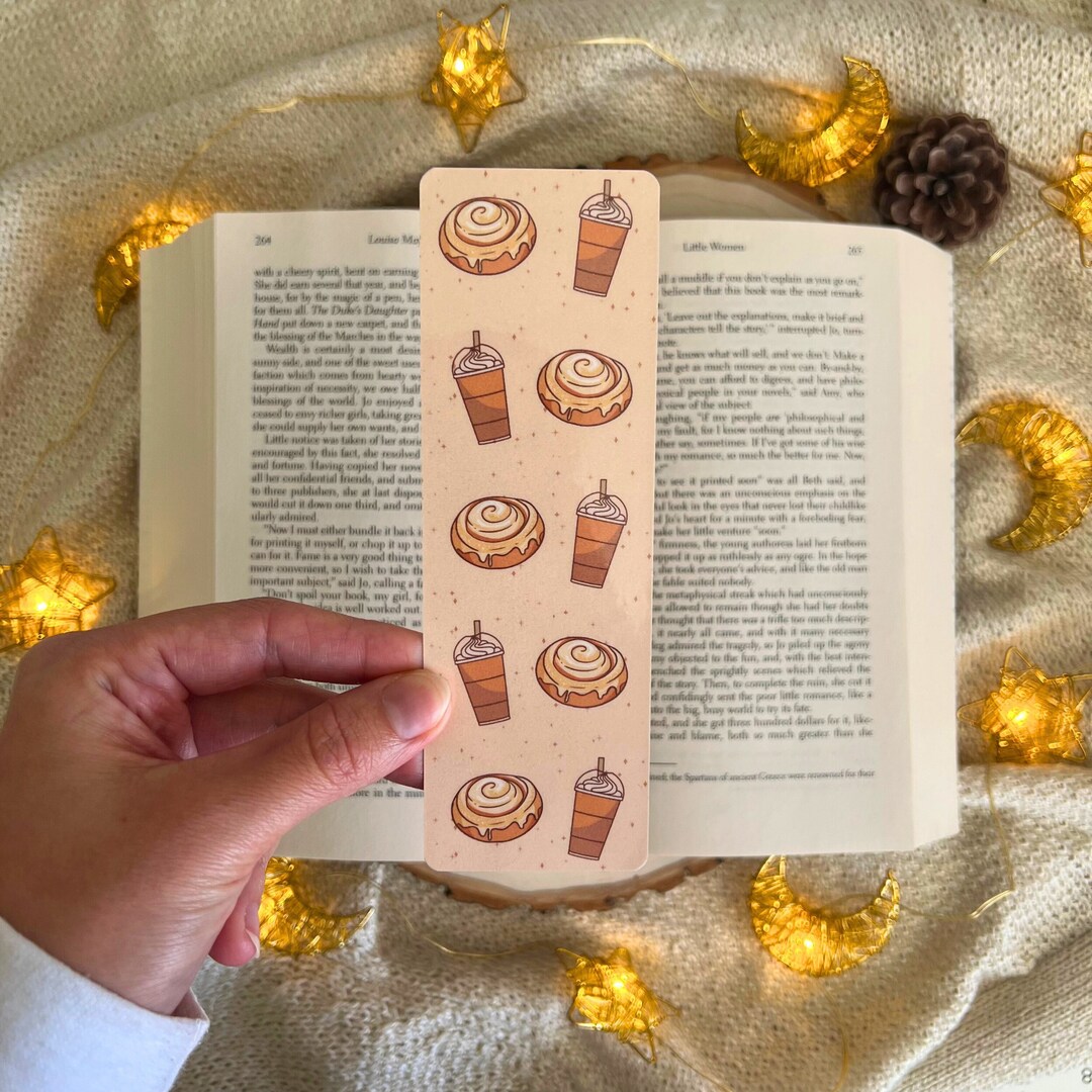 Cute Bookmark for Coffee Lover Laminated Book Mark for Reader Gift ...