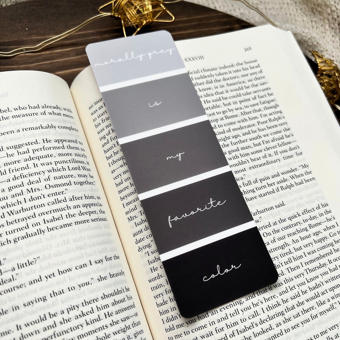 Morally Grey Aesthetic Bookmark | Cute Bookmark, Bookish Gifts for Book ...