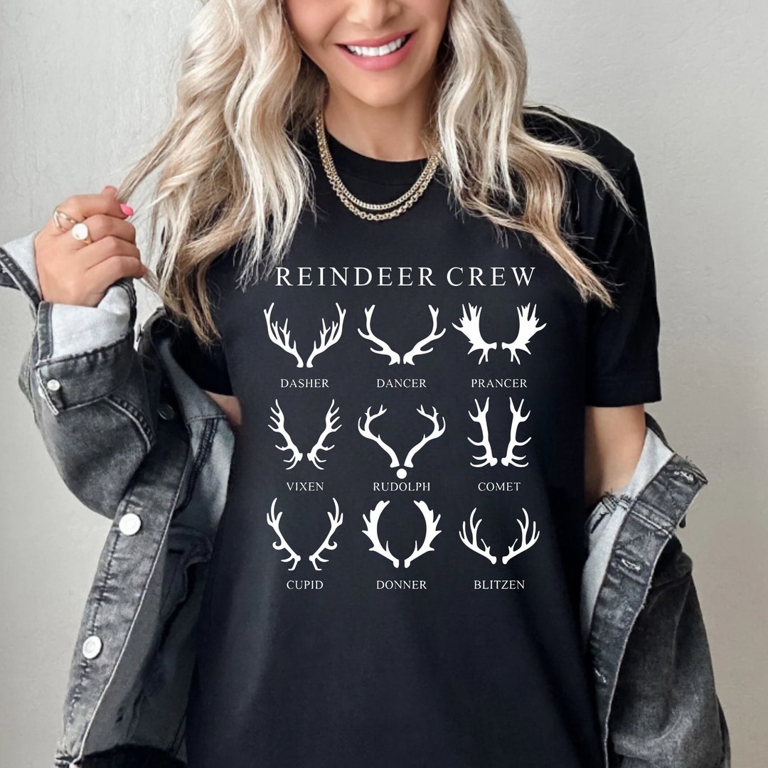 Christmas Reindeer Crew Shirt, Reindeer Sweatshirt, Christmas Deer ...